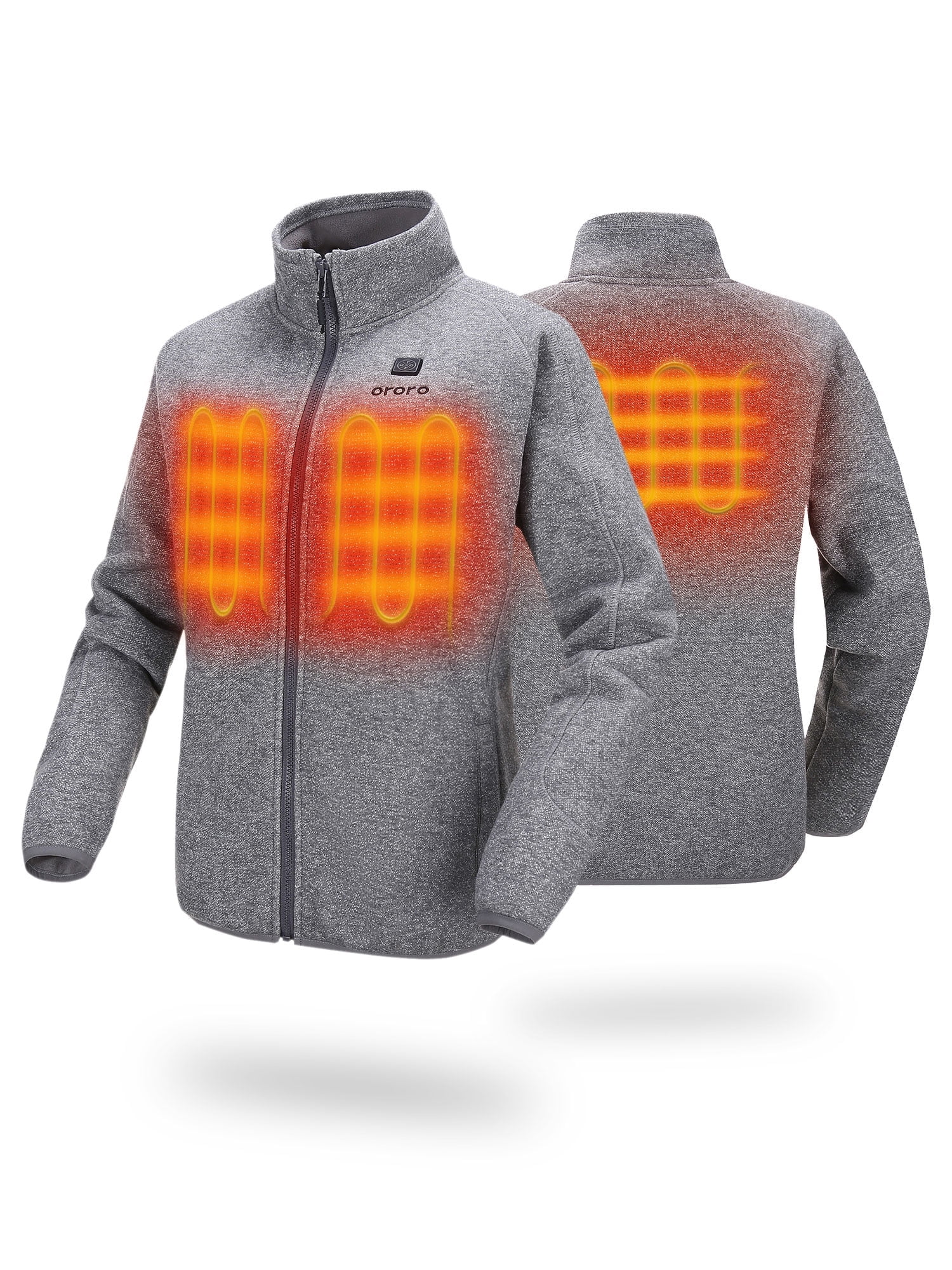 ORORO Warming Electric Heater Coat for Adults, Women's Full-Zip Heated ...