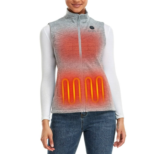 ORORO Women's Plus Size Electric Operated Warming Heated Fleece Vest ...