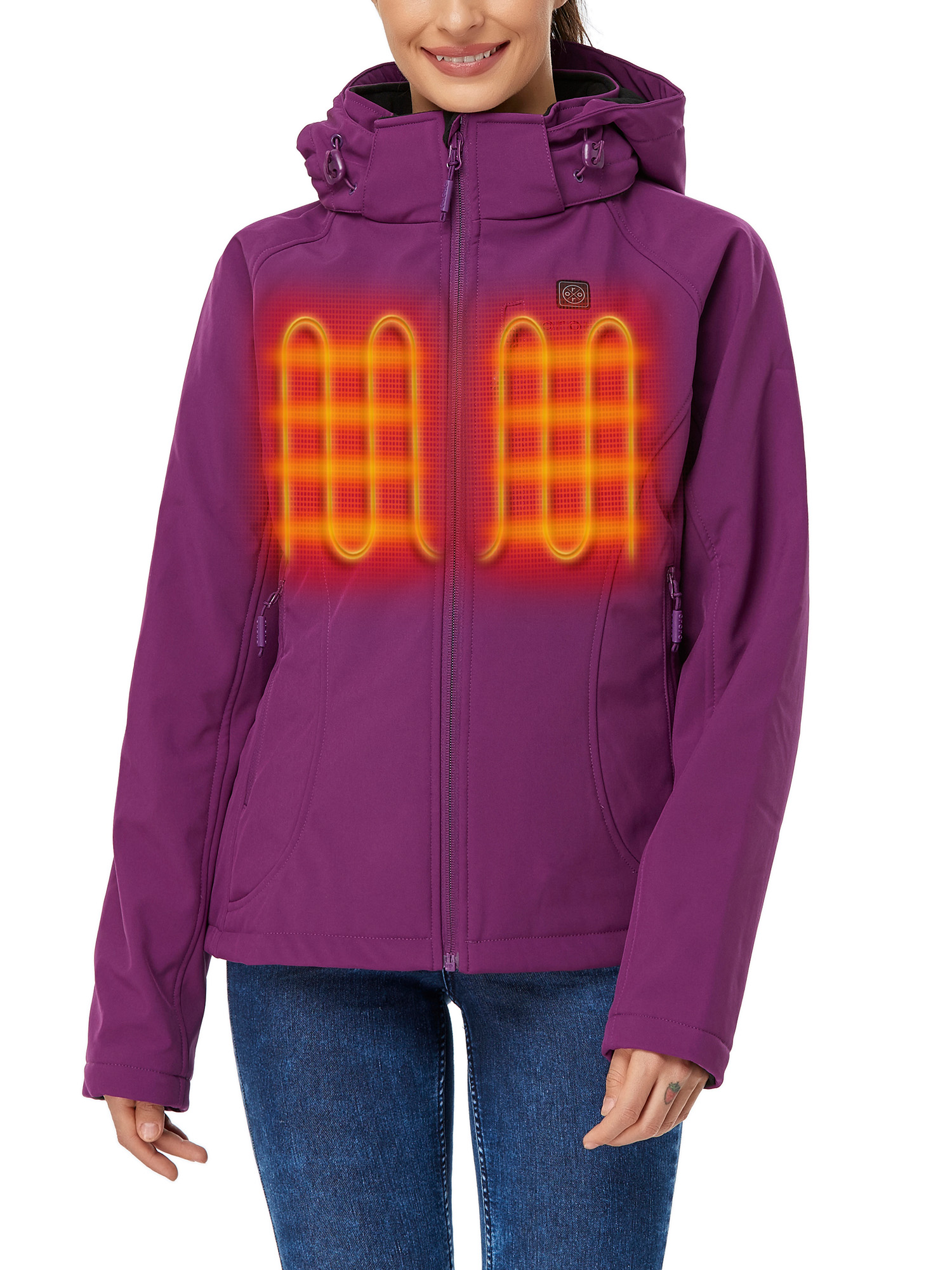 ORORO Women’s Heated Jacket with Battery, Heating Jacket with Removable ...