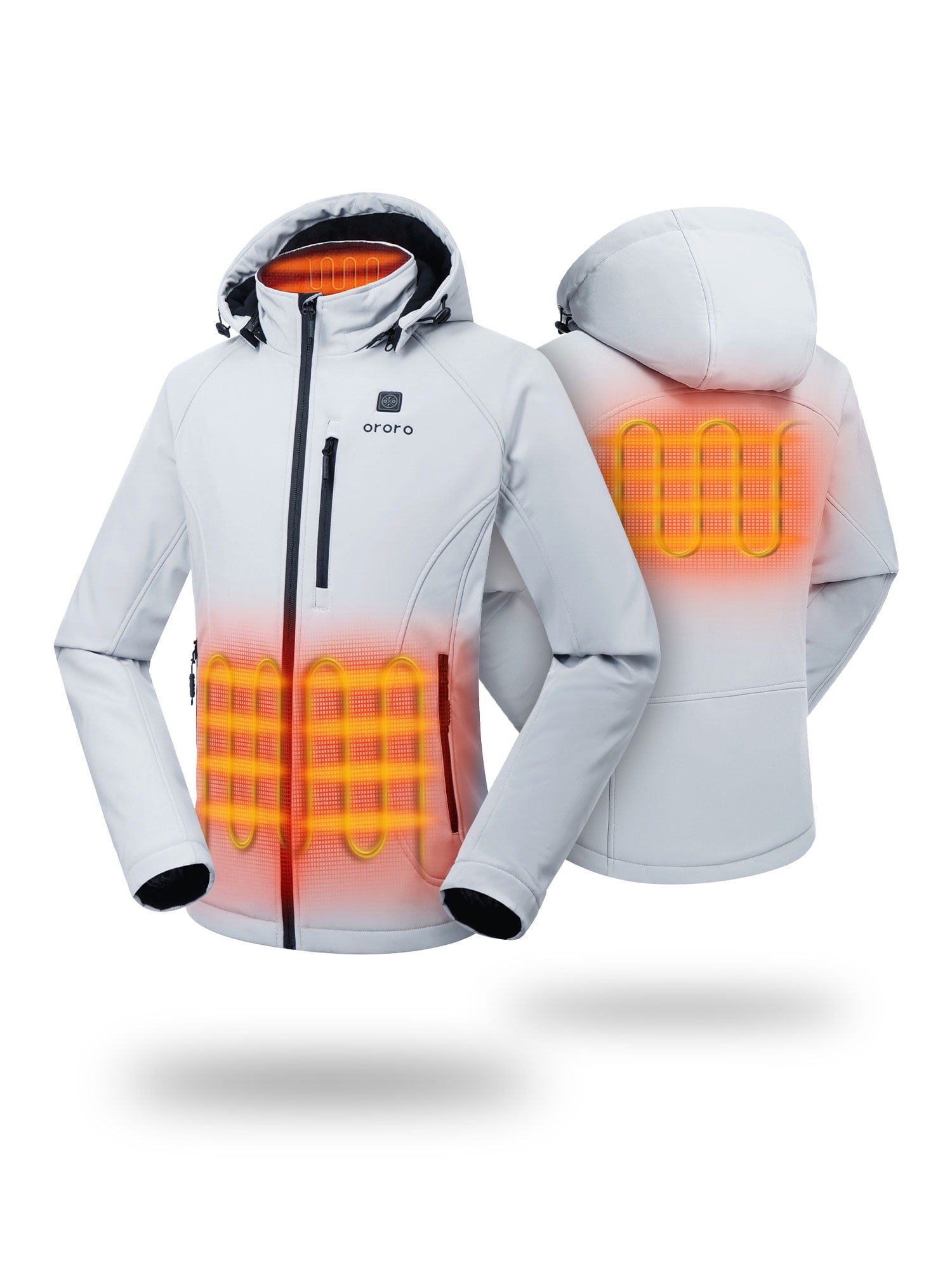 ORORO Women's Warming Electric Operated Heated Jacket with Detachable ...