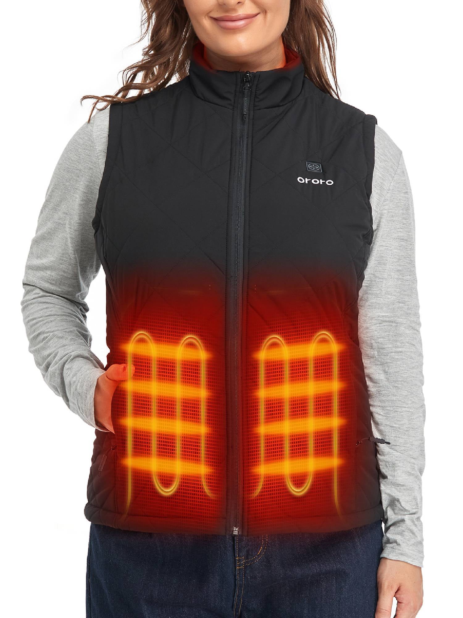 ORORO Women‘s Quilted Heated Vest with Battery, Lightweight Heating ...