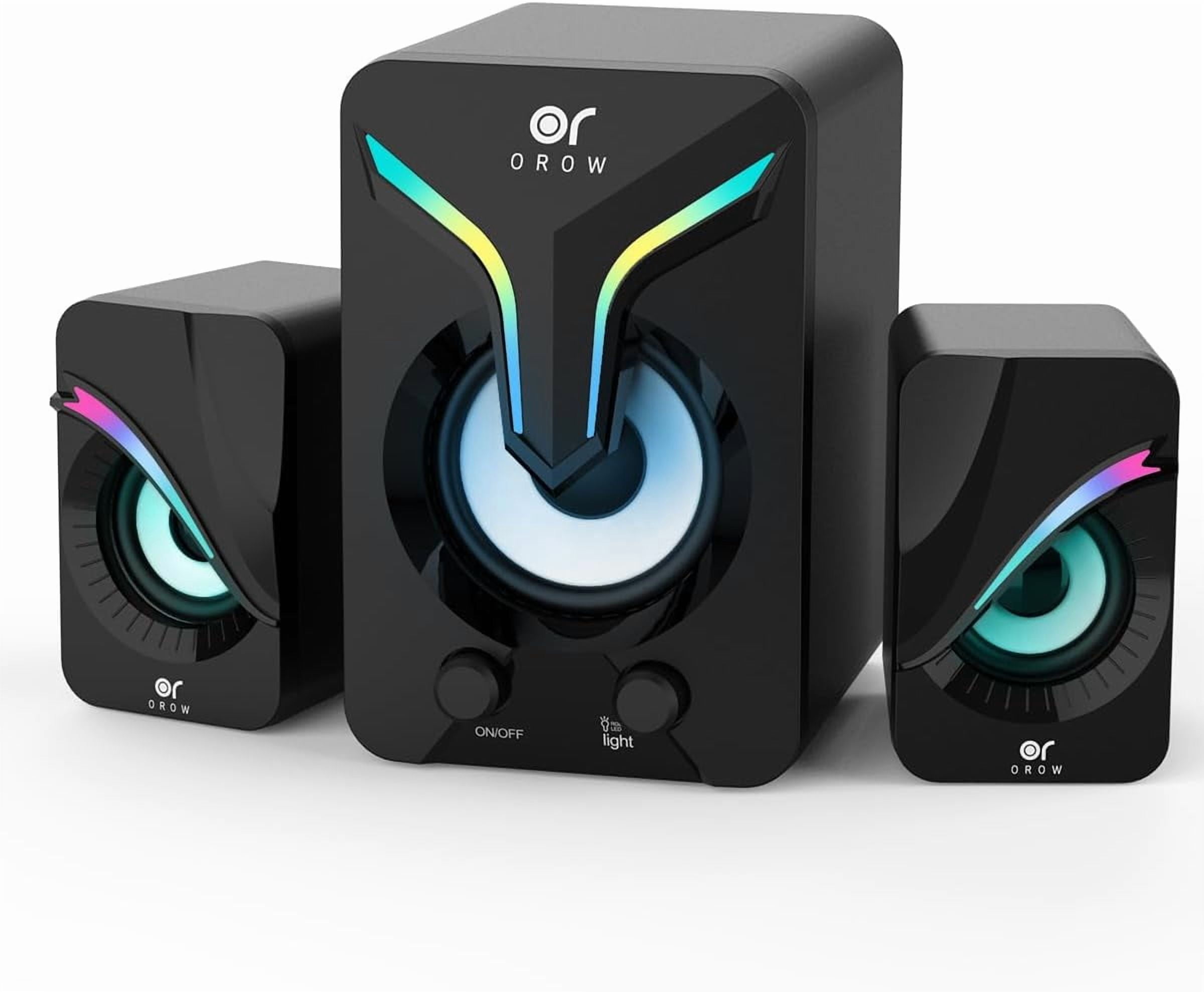 OROW Computer Speakers,Mini PC Speakers with Subwoofer,2.1 Desktop ...