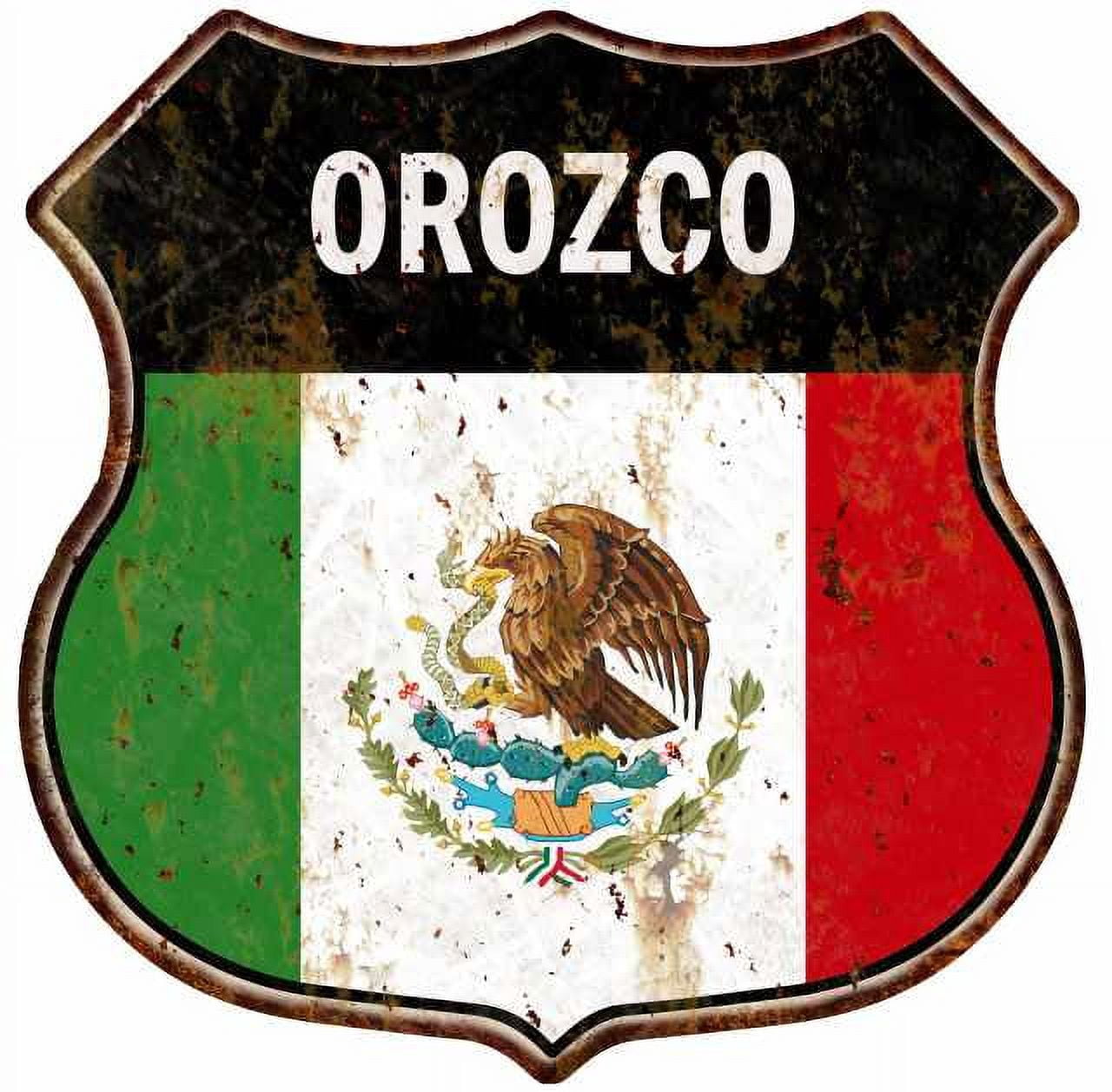 OROZCO Mexican Flag Sign Shield Metal Gift Mexico 211110008111 ...