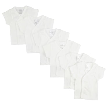 Bambini 3-Pack White Side Snap Short Sleeve Infant T-Shirt for Newborns ...
