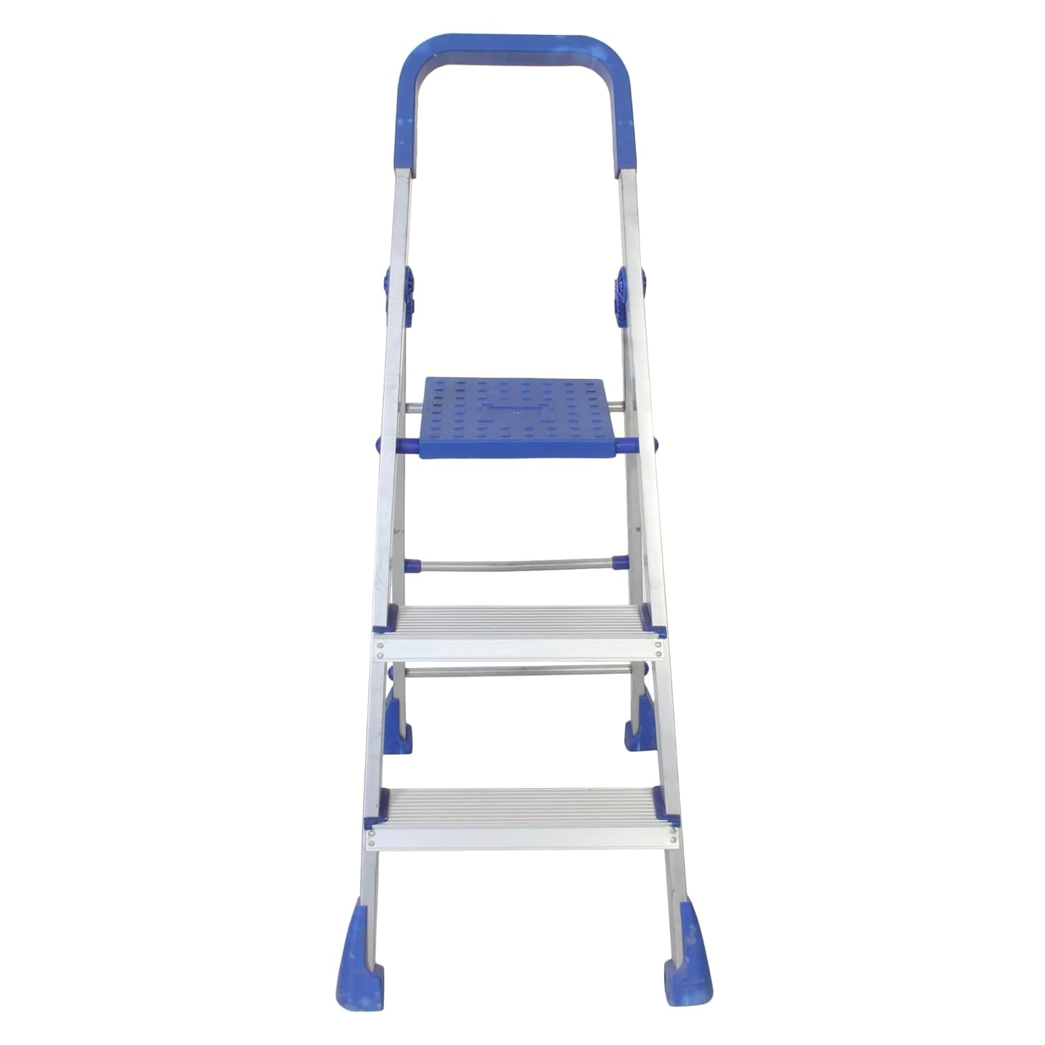 ORRIL Maple Aluminium Ladder Folding 3 Step with Platform Ladder for ...
