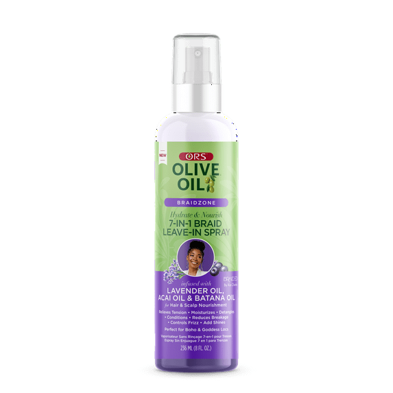 ORS Olive Oil Braidzone 7-in-1 Braid Leave-In Spray with Lavender, Acai ...