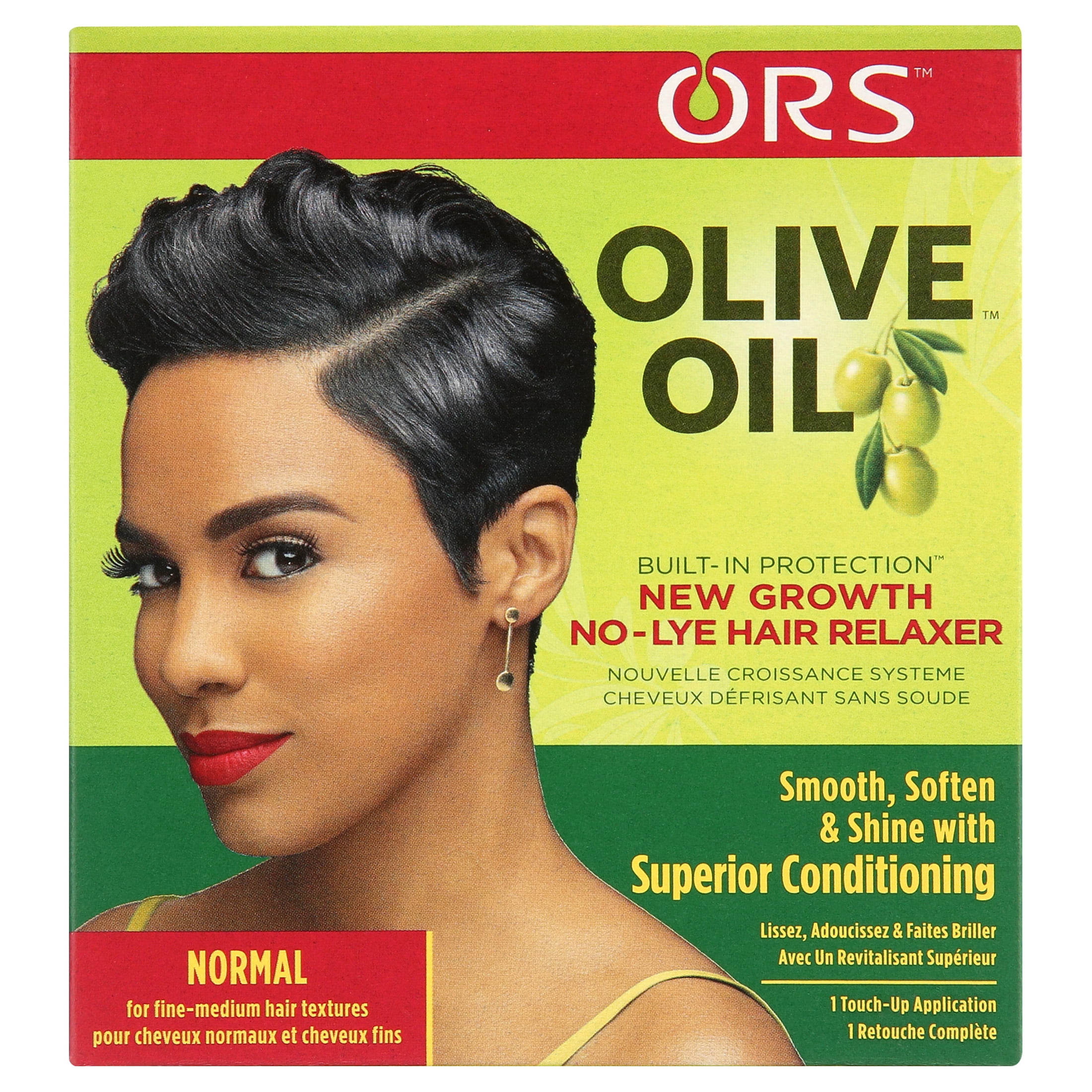 ORS Olive Oil No-Lye Hair Relaxer Kit, Normal Strength for Fine to ...