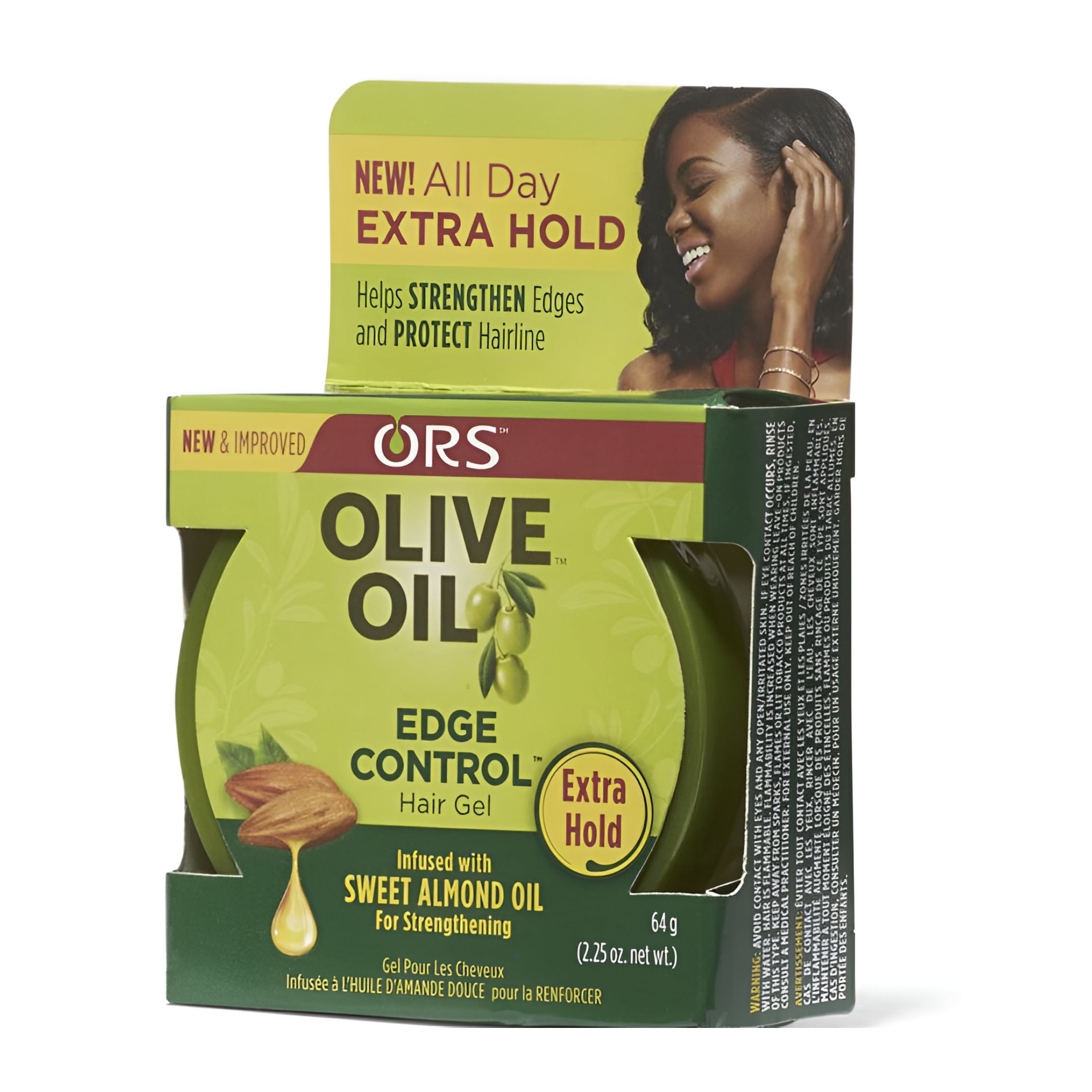 Ors Olive Oil Edge Control Extra Hold Hair Gel 2.25 Oz - Walmart.com