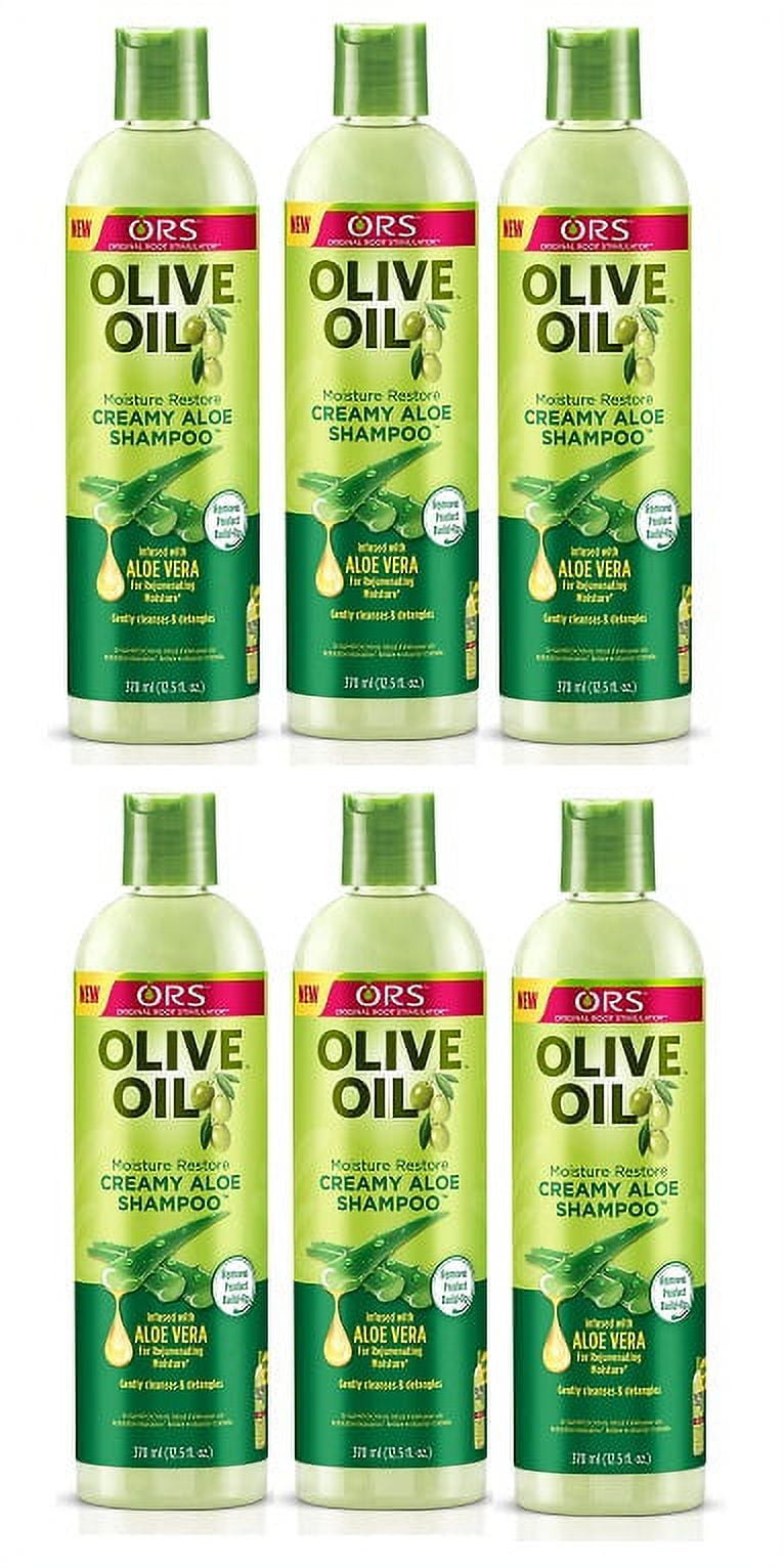 ORS Olive Oil Moisture Restore Creamy Aloe Shampoo, 12.5 Oz.,Pack of 6 ...