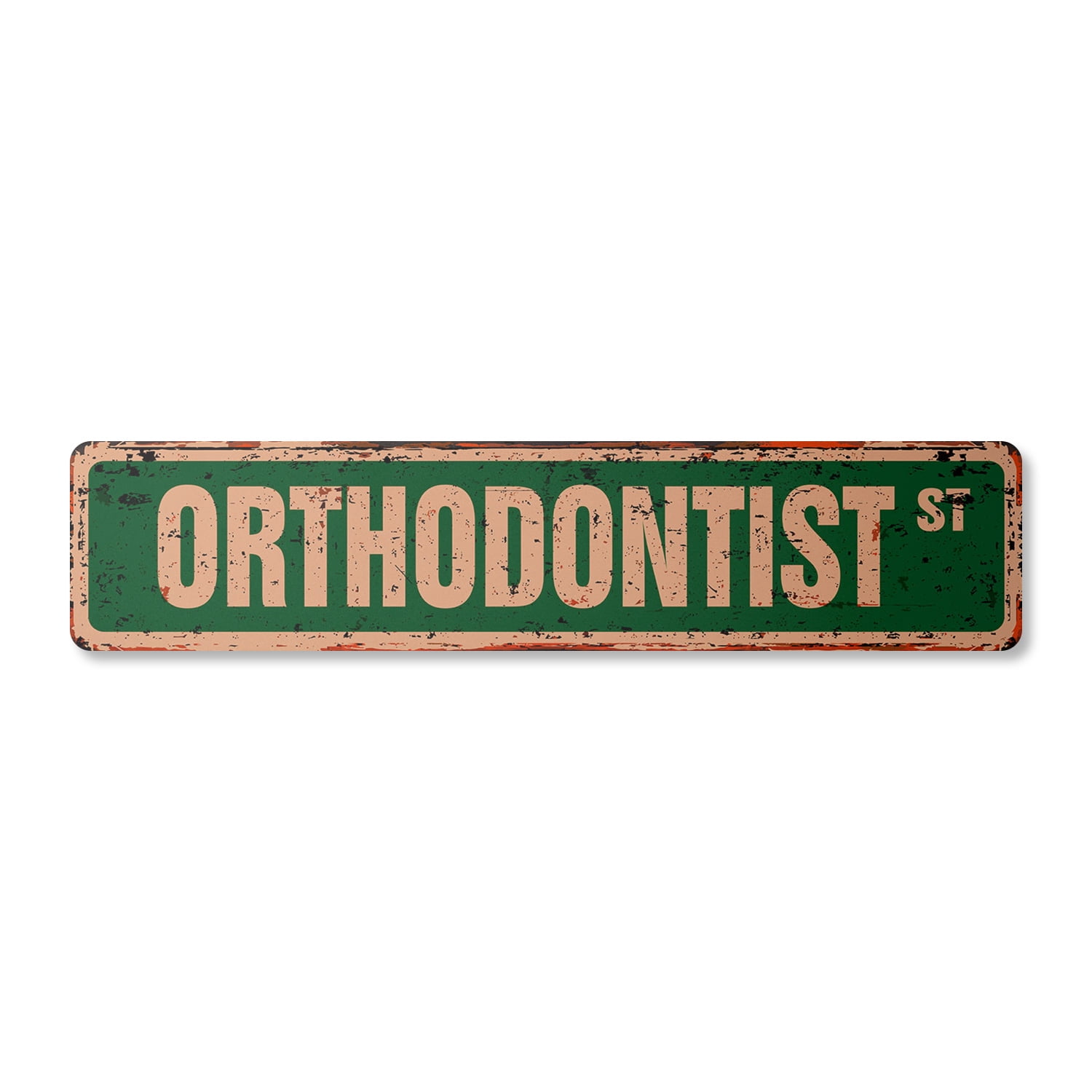 ORTHODONTIST Vintage Plastic Street Sign braces teeth dentist dental ...