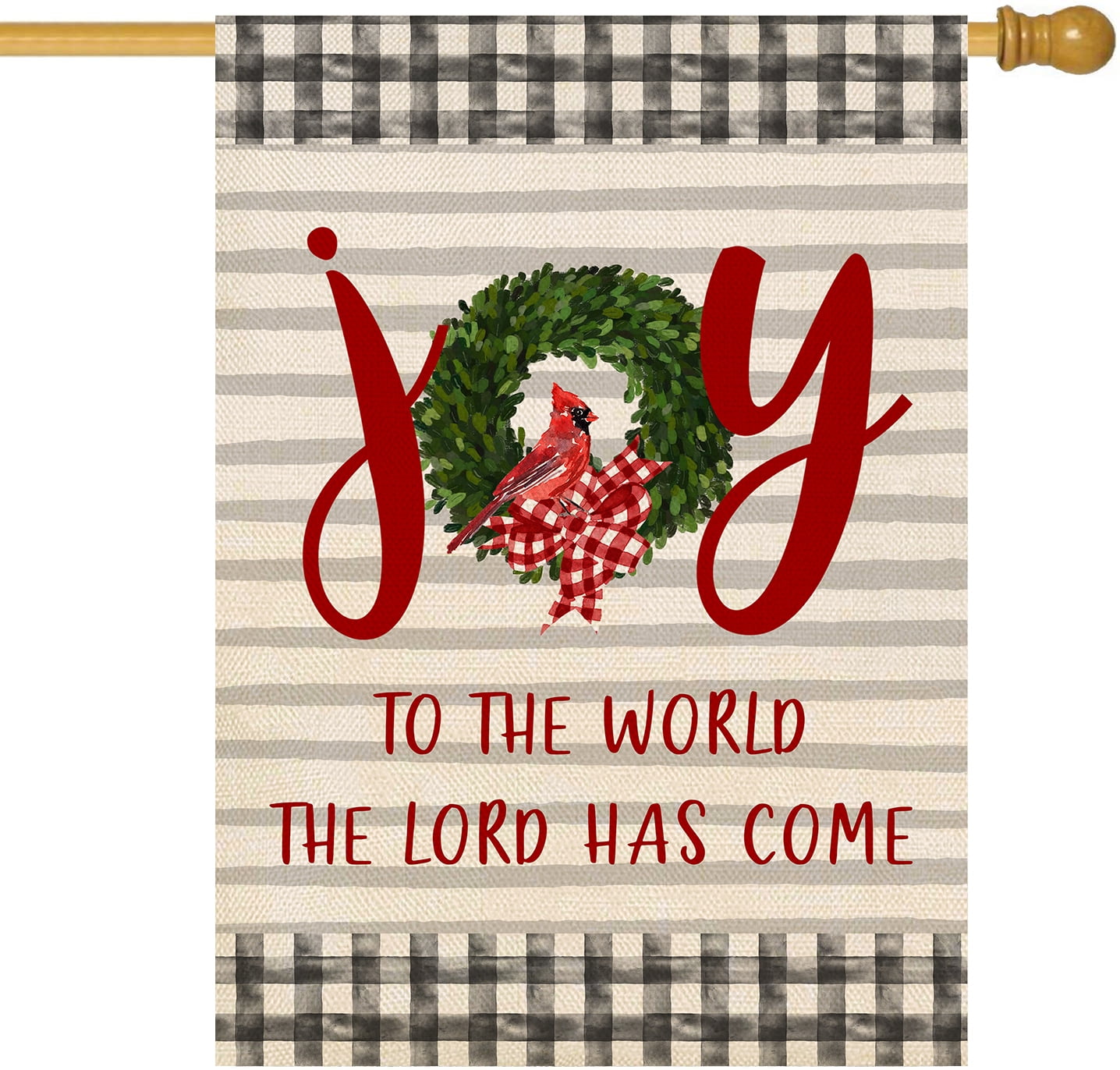 ORTIGIA Christmas Joy House Flag Cardinal Holy Vertical Double Sized ...