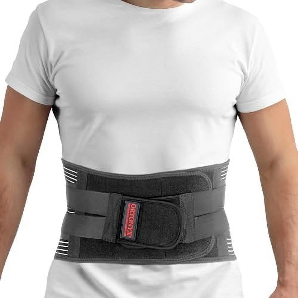 ORTONYX Lower Back Brace Lumbar Support Belt for Men and Women, Back ...