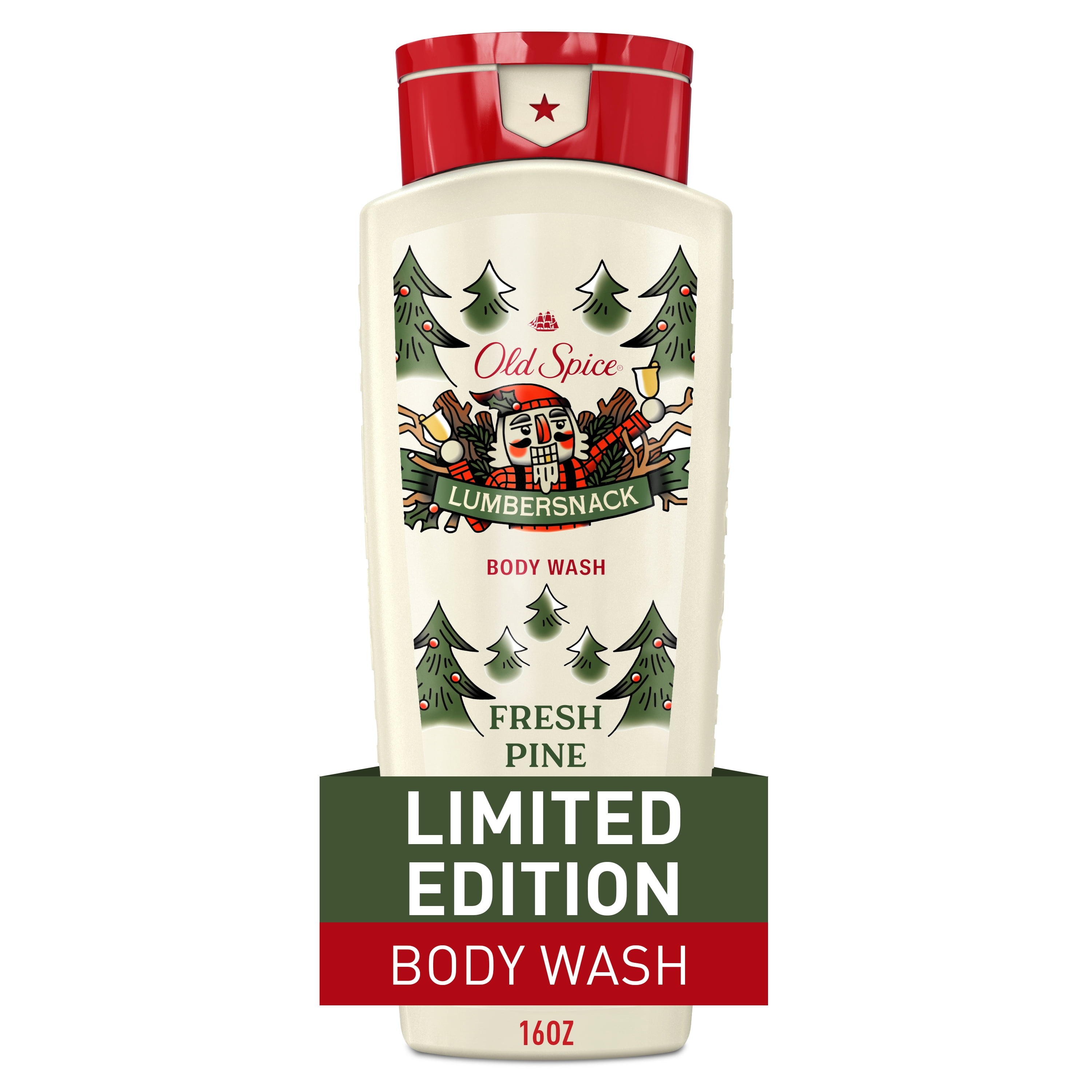 Old Spice Body Wash, Holiday Edition, Lumbersnack Fresh Pine, 16 fl oz ...