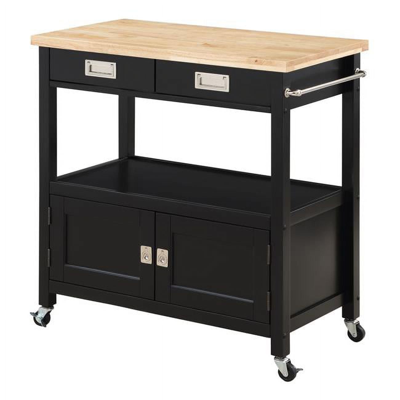 OS Home & Office Furniture Model Radford Kitchen Cart with Solid ...