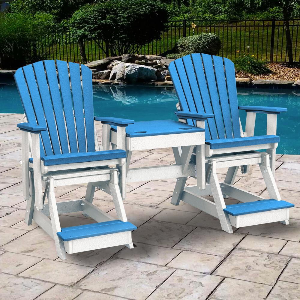OS Home and Office 516BW-K Double Balcony Height Glider with Center ...