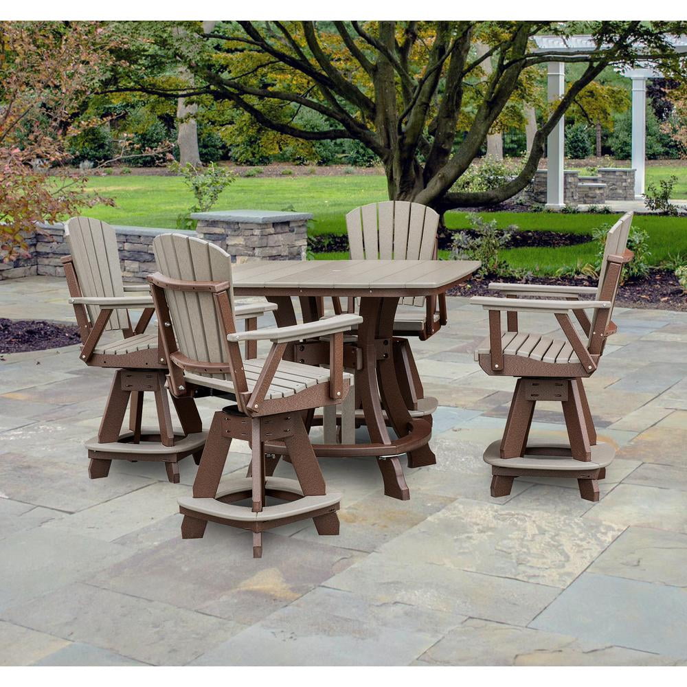 OS Home and Office CS130WWTB-K Five Piece Square Counter Height Dining ...
