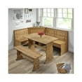 OS Home and Office Furniture Solid Pine Corner Dining Booth in Brown ...