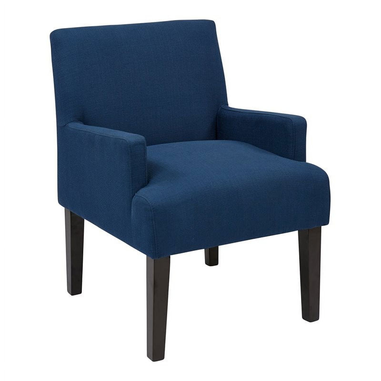 OS Home and Office Furniture Transitional Fabric Guest Chair in Indigo ...