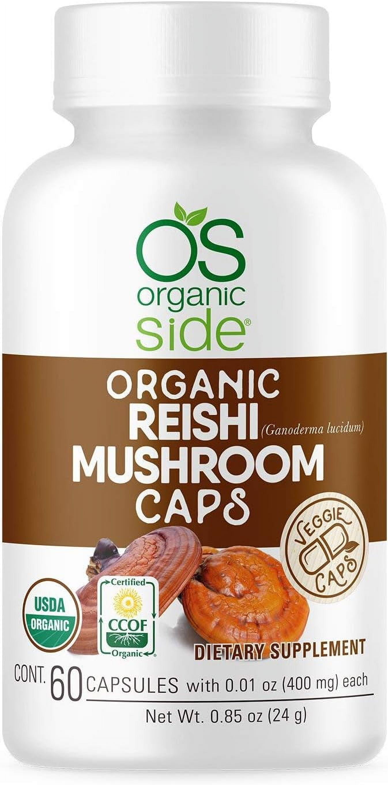 Os Organic Side - Organic Reishi Mushroom 60 Capsules - Adaptogen ...