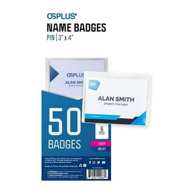 OS Plus OSNBCLC12 3 x 4 in. Clip On Horizontal Badge Holder - Pack of ...
