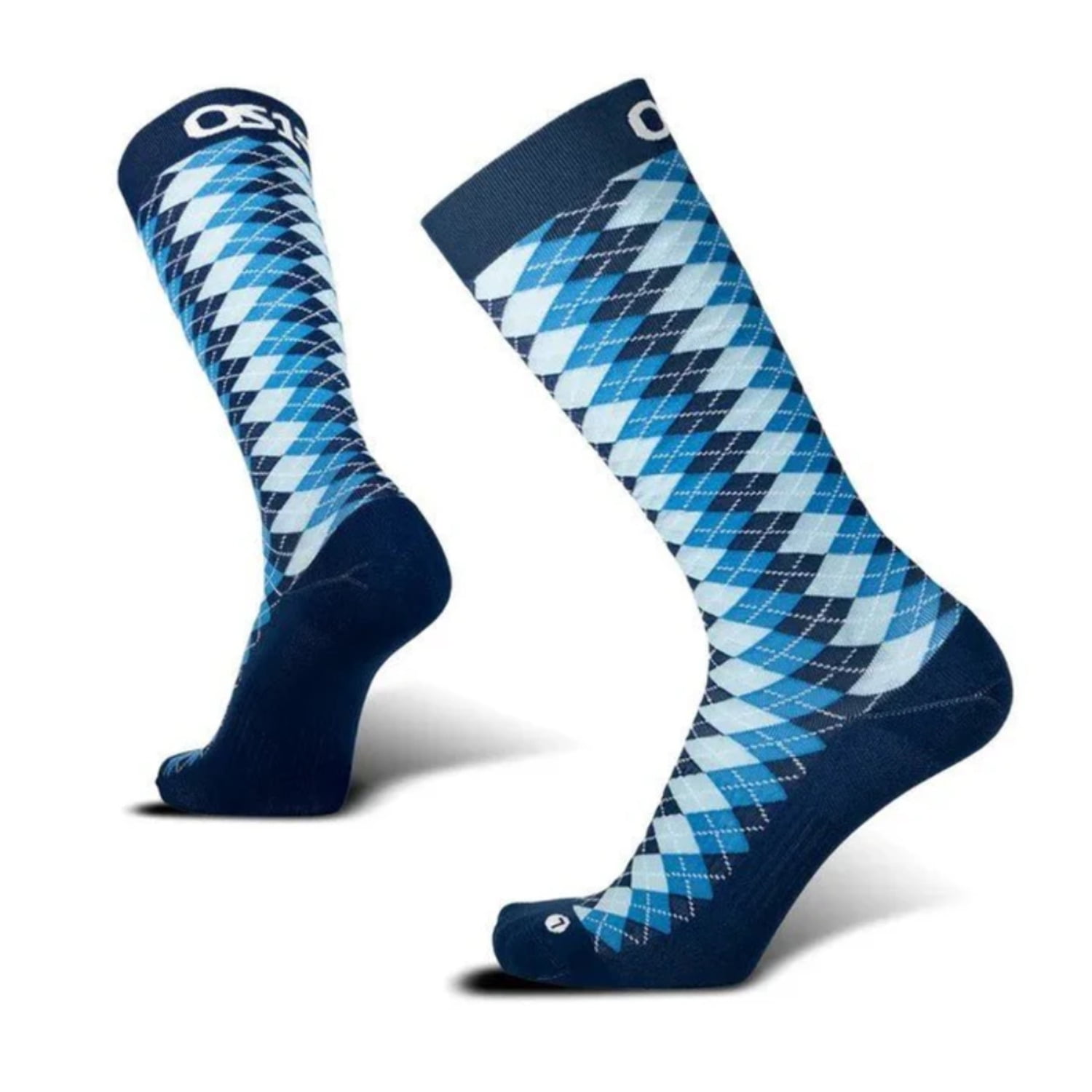 OS1st WCM Wellness Compression Socks – Blue Argyle Graduated ...