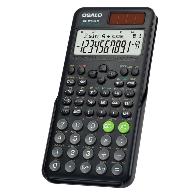 OSALO Scientific Calculator 401 Function 10+2 Digits Display Solar ...