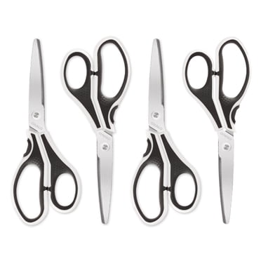 "Westcott 8"" All Purpose Stainless Steel Scissors, Black, For Office ...