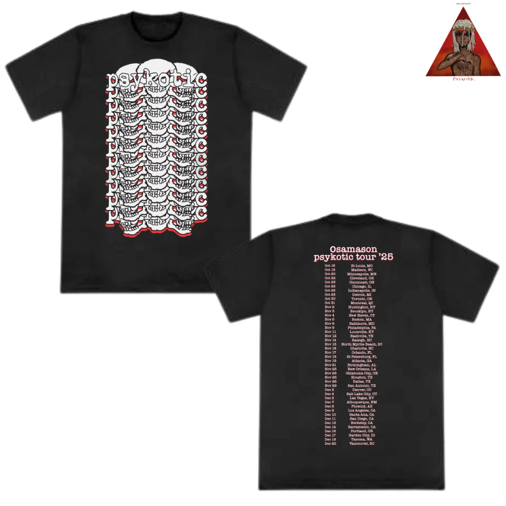 OSAMASON Born To Die Psykotic US Tour 2025 MERCH T-shirt - Walmart.com