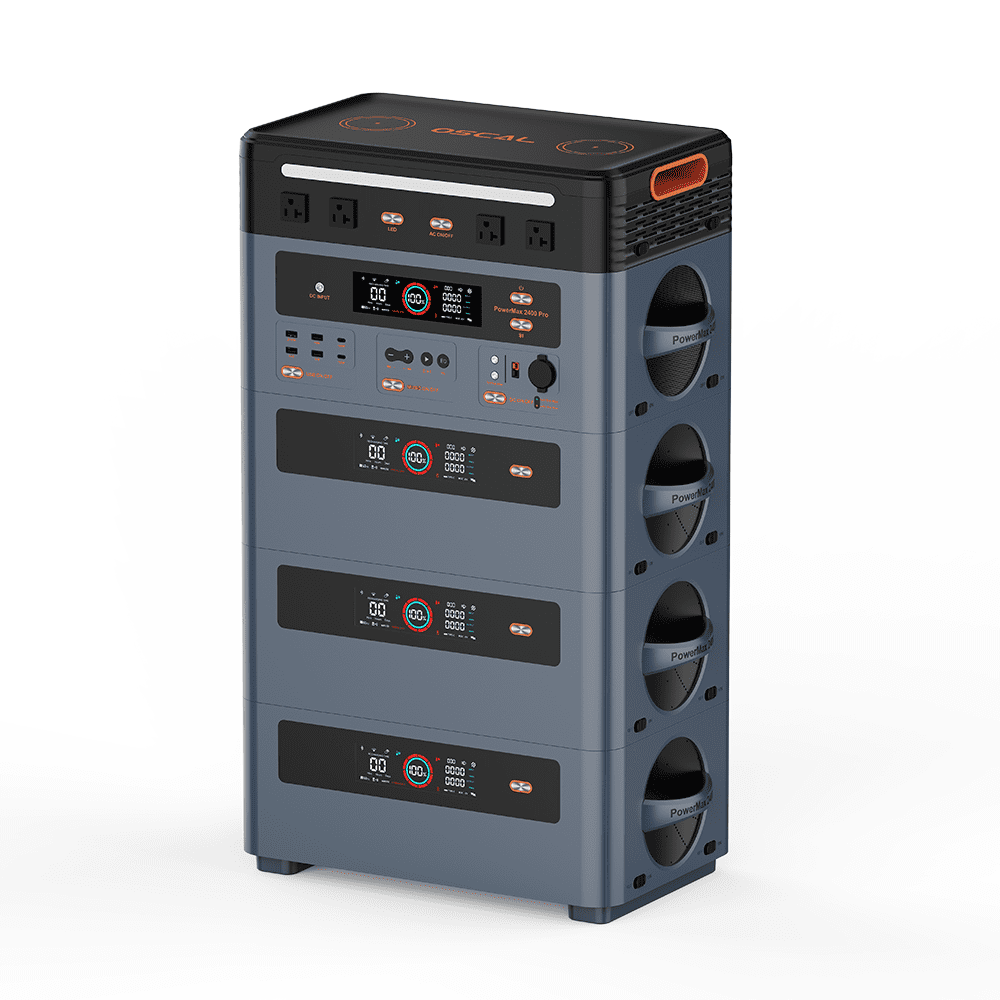 OSCAL 2400W/1872Wh Power Station with 3×BP2400 Expansion Battery,7488Wh ...