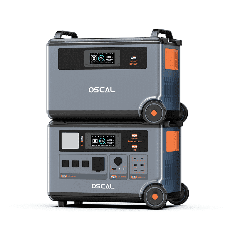 OSCAL 6000W Portable Power Station, 3600Wh LiFePO4 Solar Generator with ...