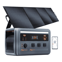 VEVOR Portable Power Station with 200W Solar Panel, 1800W Solar ...