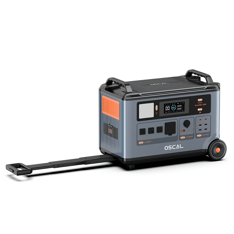 OSCAL PowerMax 3600 Solar Generator, 3600Wh LiFePO4 Power Station ...