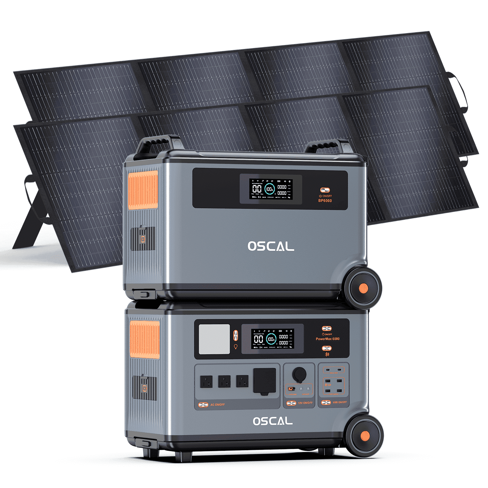 OSCAL PowerMax 6000 Portable Power Station, 3600Wh LiFePO4 Battery with ...