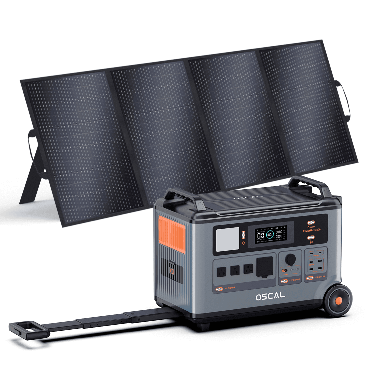 OSCAL Powermax 3600 Solar Generator with 400W Panels, 3600Wh Solar ...
