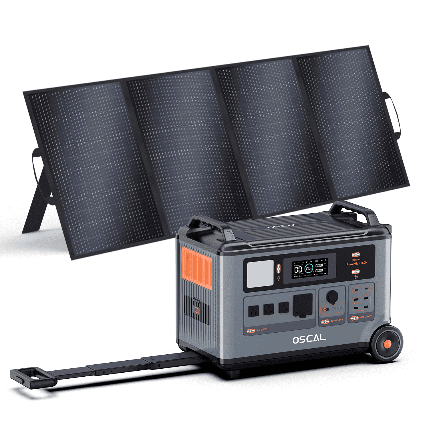 OSCAL Powermax 3600 Solar Generator with 400W Panels, 3600Wh Solar ...