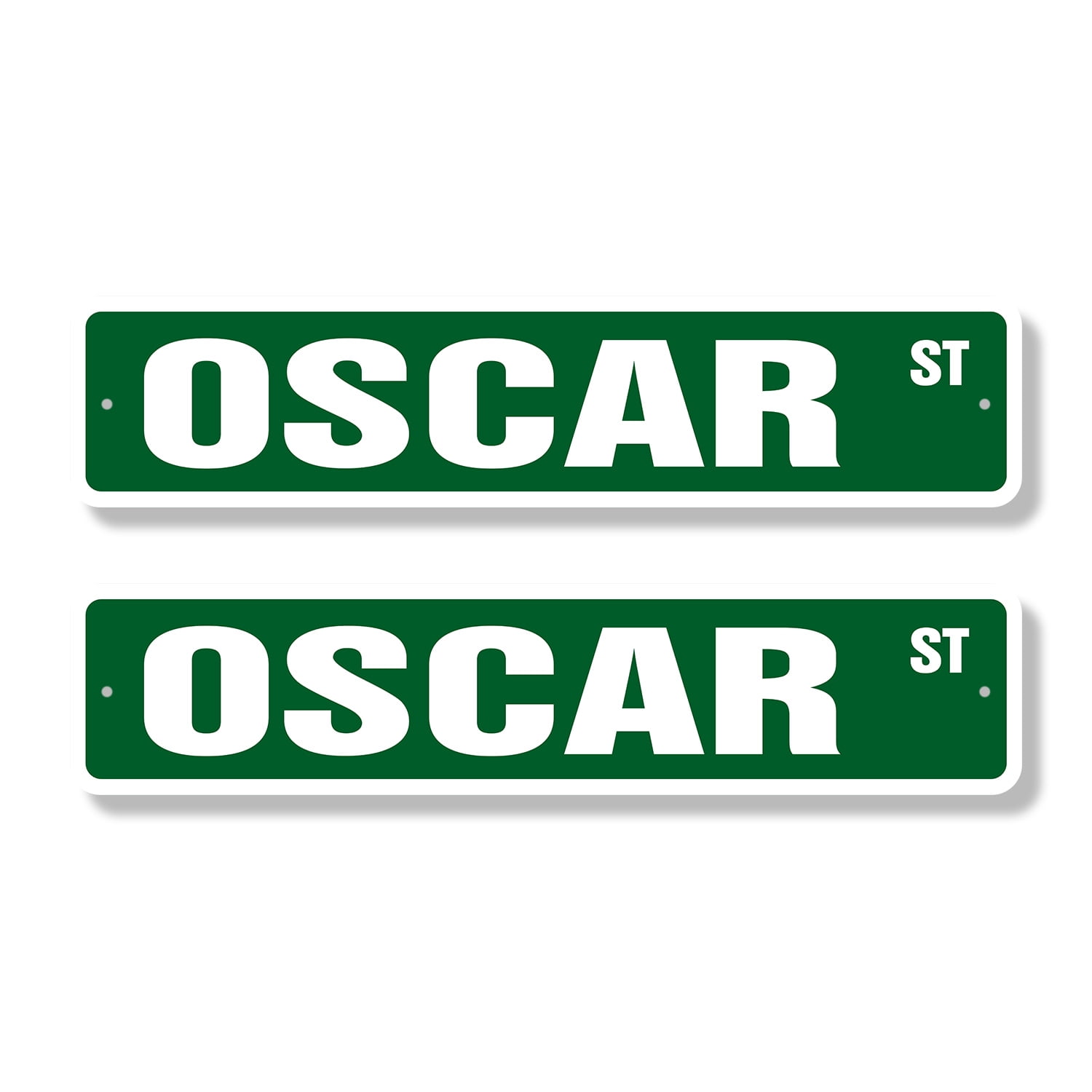OSCAR Classic Street Sign (2 Pack) Childrens Name Room Sign Road Sign ...