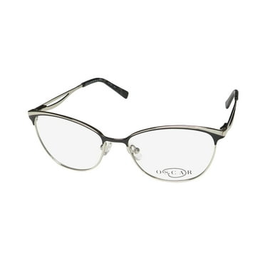 Womens Rich Golden Age Opulent Gothic Cat Eye Clear Lens Plastic ...