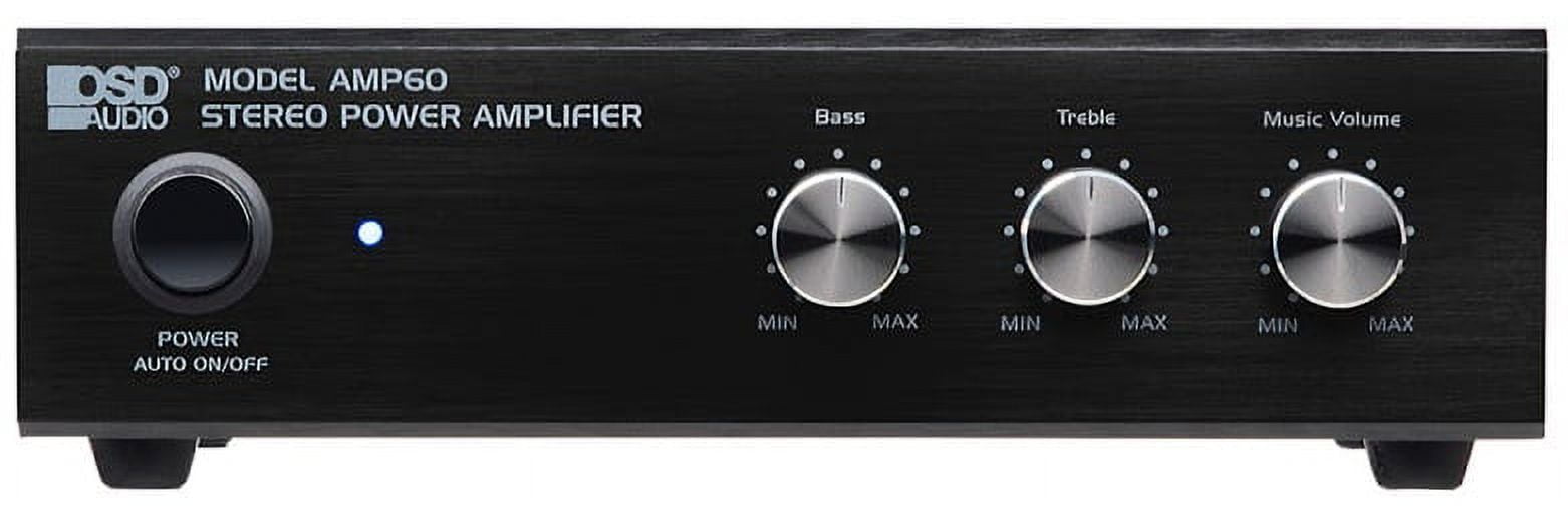 OSD Audio AMP60 25W Compact Stereo Power Amplifier with Bass, Treble ...
