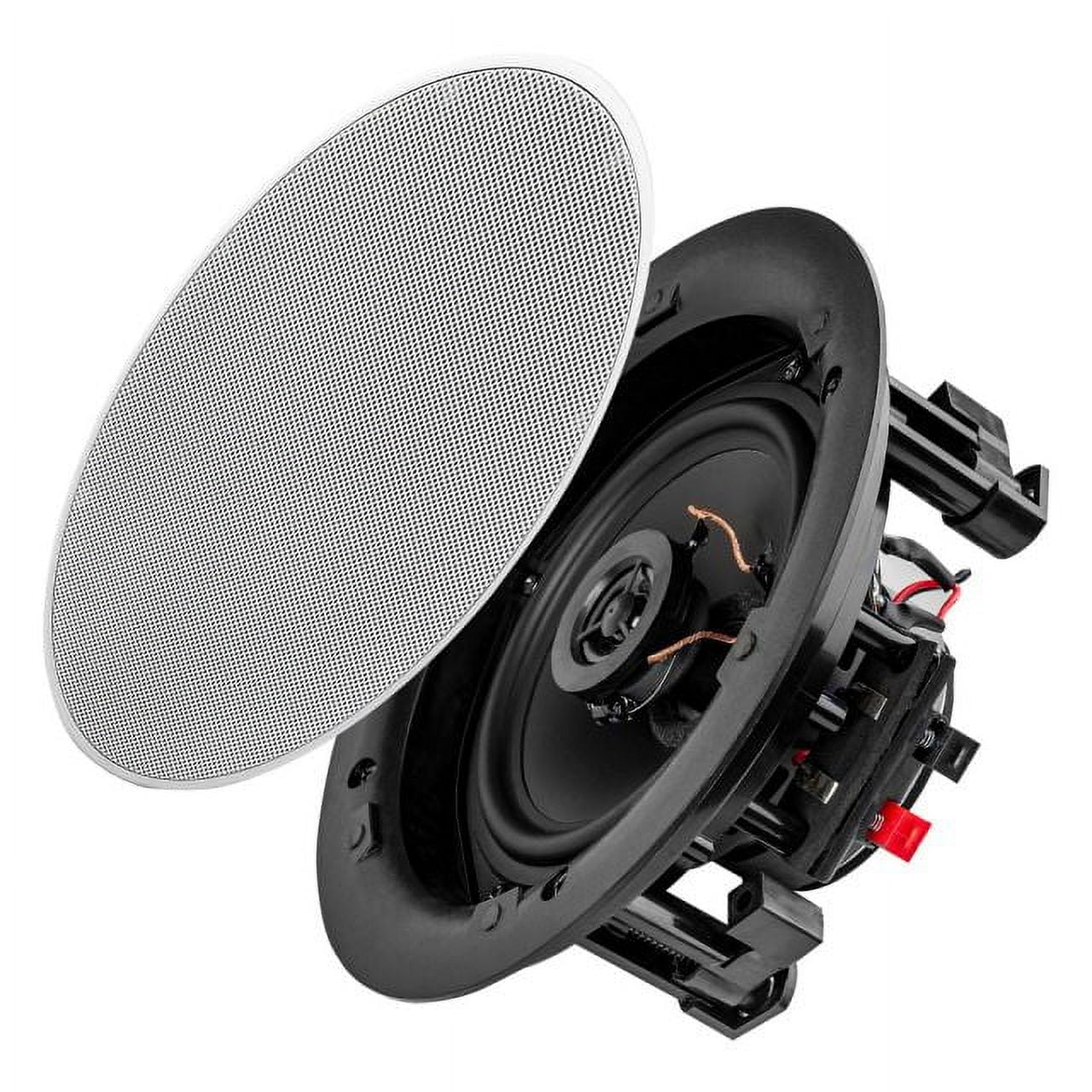 6.5" Trimless In-Ceiling Speaker 75W Pair, Thin Bezel High Definition 2 ...