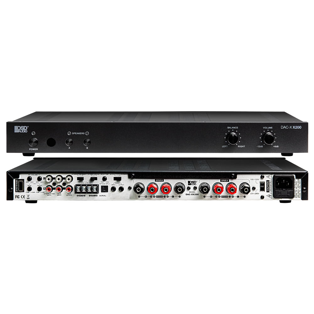 OSD DAC X200 2-Channel Stereo Amplifier, 200WRMS, 24/192 USB DAC ...