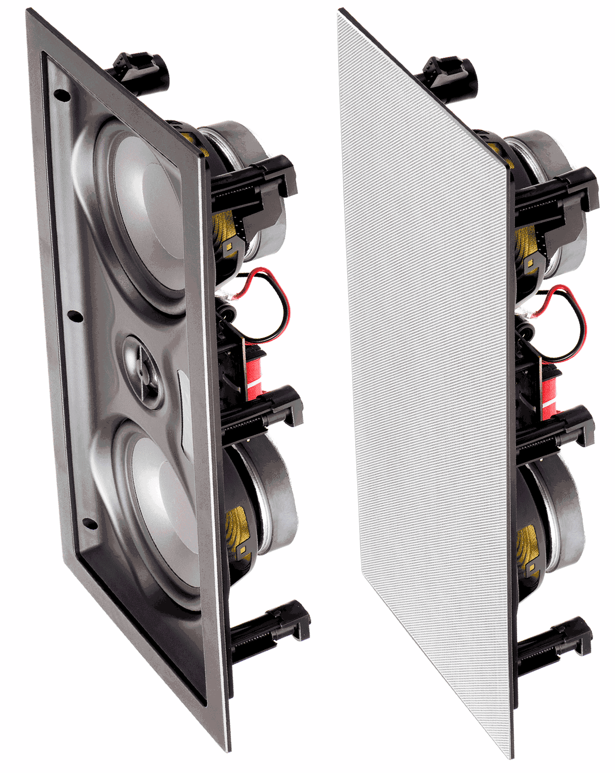 OSD IW525 5.25" In-Wall Center Channel 100W LCR Speaker w/ Dual Woofers ...