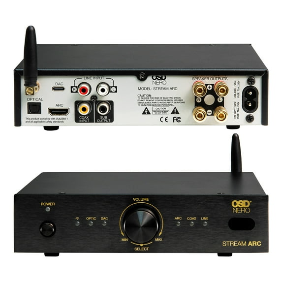 OSD Nero Stream ARC 100W 2Ch Stereo Amplifier Class D w/ ARC Input ...
