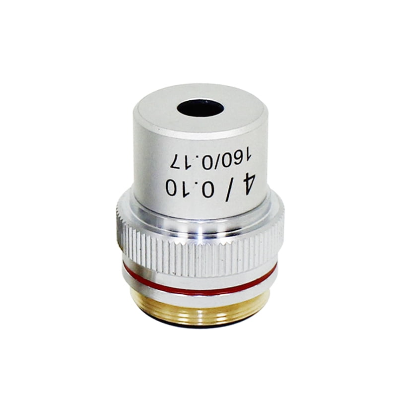 OSEELANG Microscope Objective Lens 4X 10X 40X 100X 195 Achromatic ...