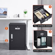 vidaXL Drawer Cabinet Freestanding Storage File Cabinet for Home Office ...