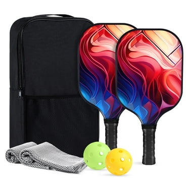 Pickleball Paddle Set 4x Pickleballs Balls with Carry Bag Pickleball ...