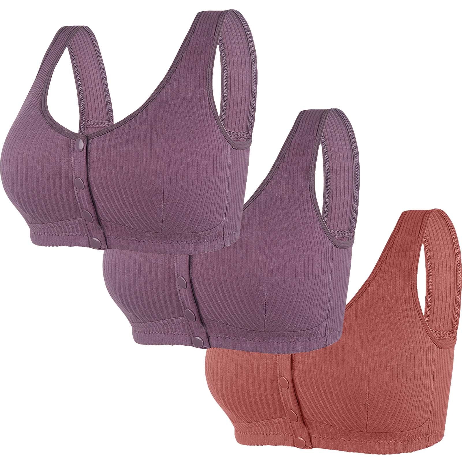 OSFVNOXV Plus Size Sports Bras for Women,3 Pack Seamless Wireless Comfy ...