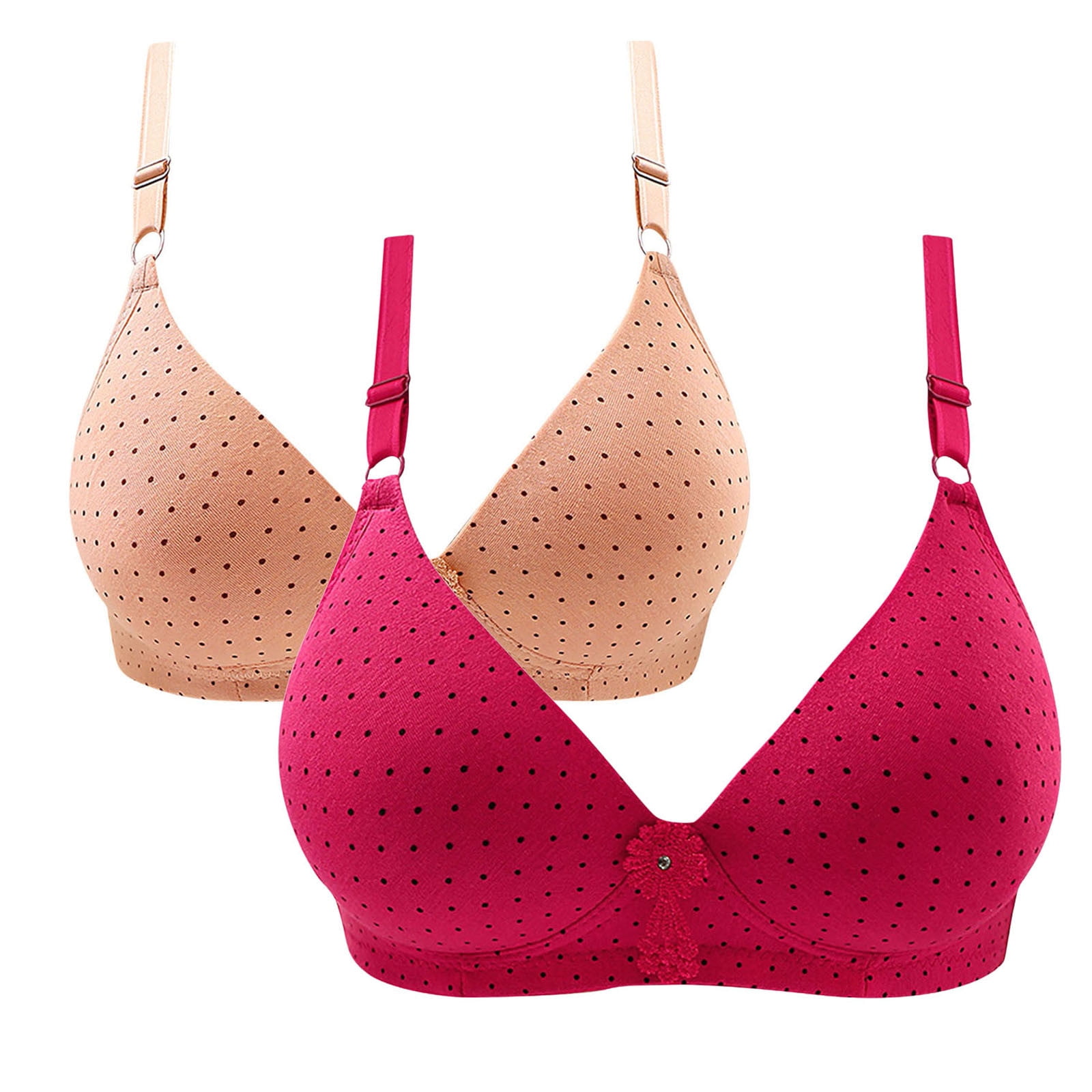 OSFVNOXV Push Up Bras for Women Stretchy Wireless Triangle Bra Soft ...