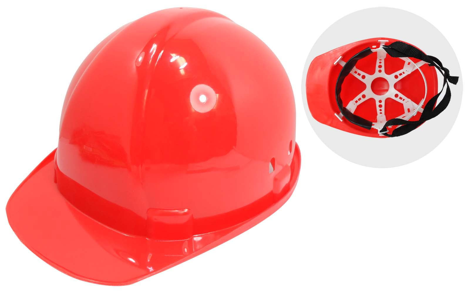 OSHA Approved ABS Adult Size Red Safety Hard Hat With Built-In ...
