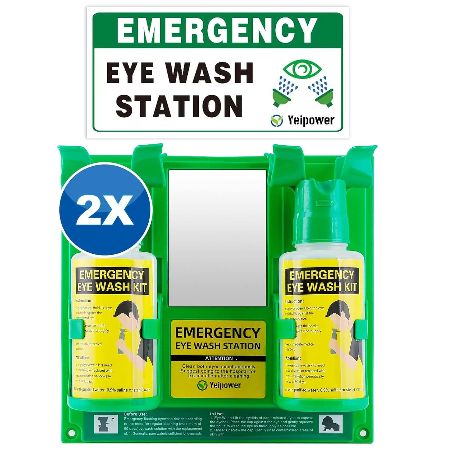 OSHA-Approved Portable Eyewash Station - Upgraded Emergency Eye Wash ...