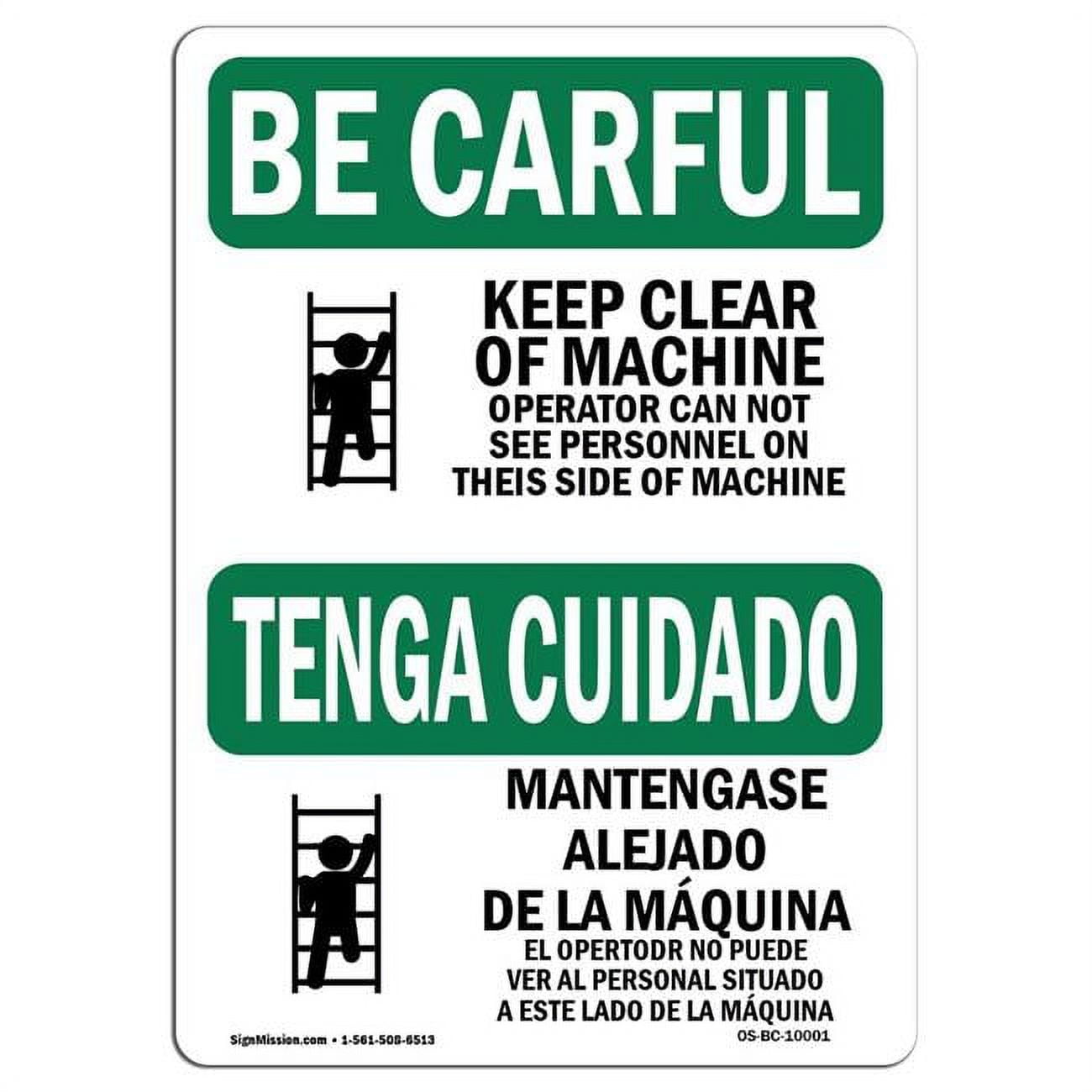 OSHA Be Careful Sign - Always Face Ladder Safety Bilingual - Walmart.com